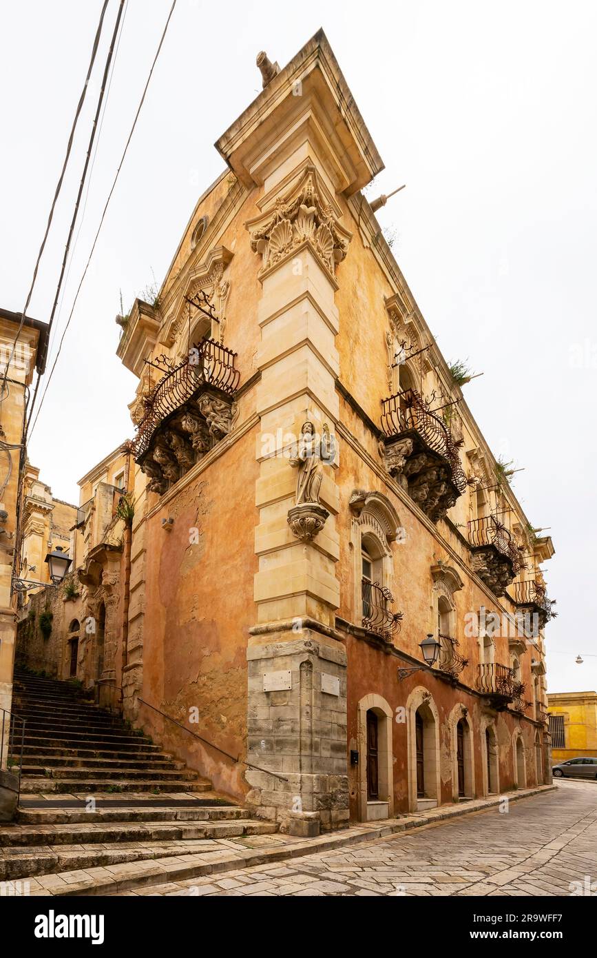 Palazzo Cosentini (XVIII century) Ragusa, Sicily, Italy. The Cosentini ...