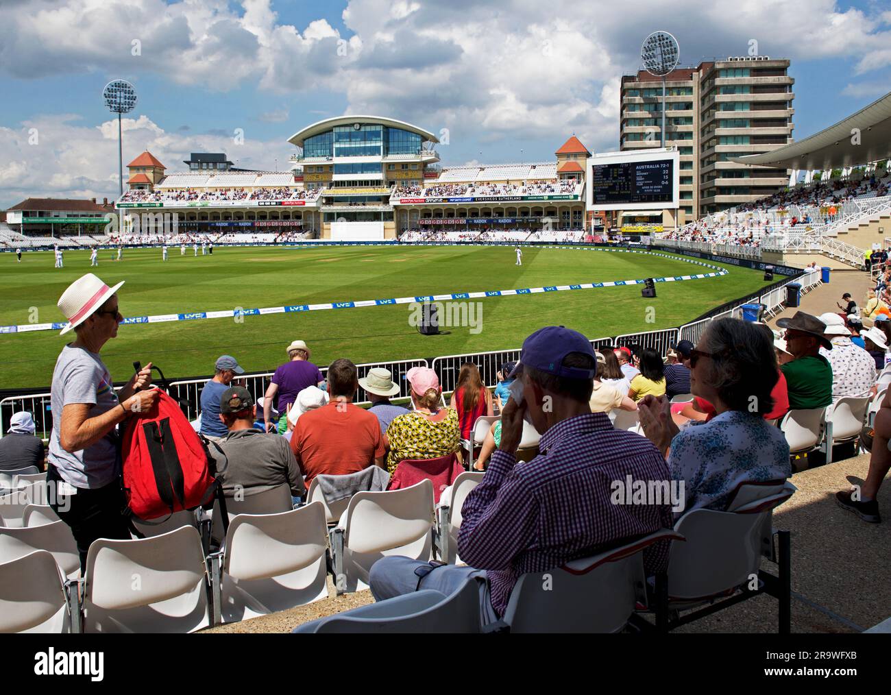 Crowd watching from stands during women's Ashes, June 2023, at Trent ...