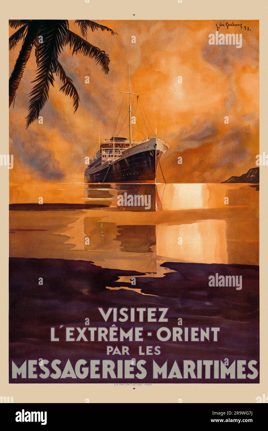 Visitez lextreme orient par les messageries maritimes hi-res stock ...
