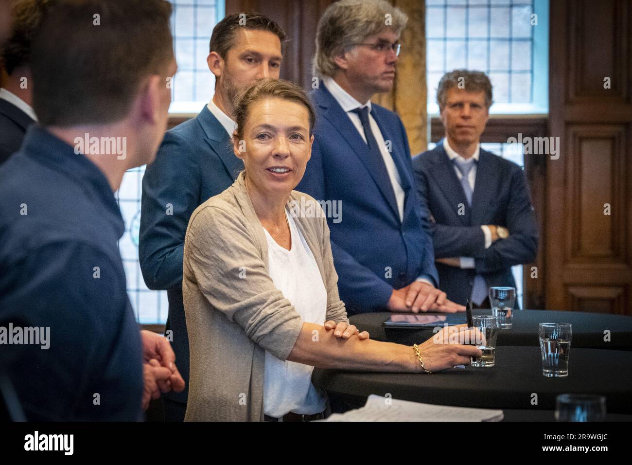GRONINGEN - Susan Top during the presentation of the outline agreement ...