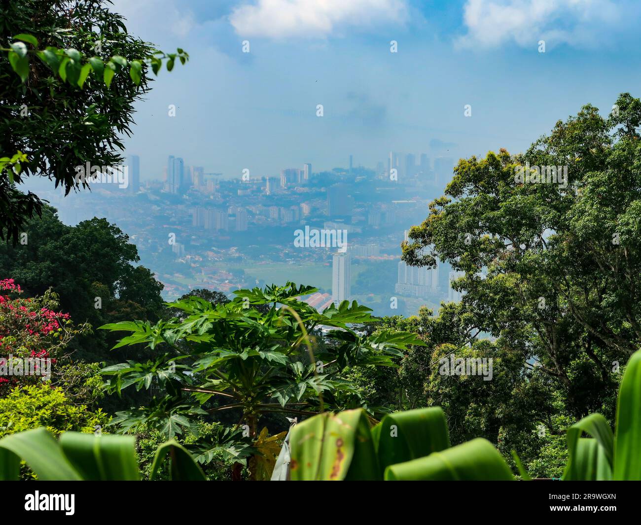 The aerial landscape view of the city during afternoon - Penang ...