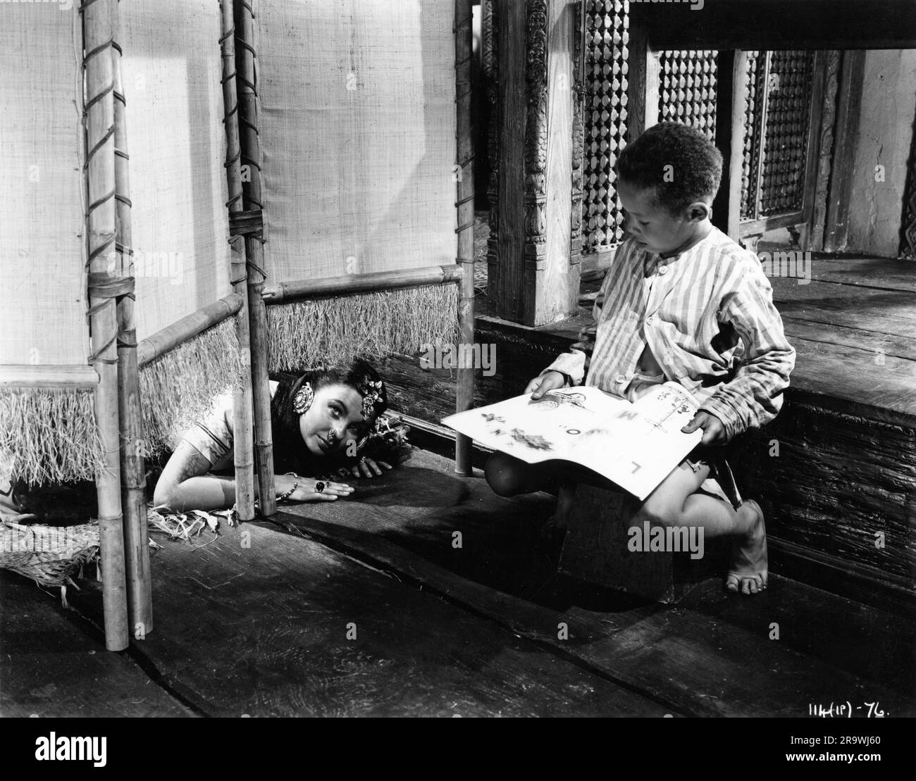 JEAN SIMMONS as Kanchi and EDDIE WHALLEY Jr. as little Joseph Anthony ...