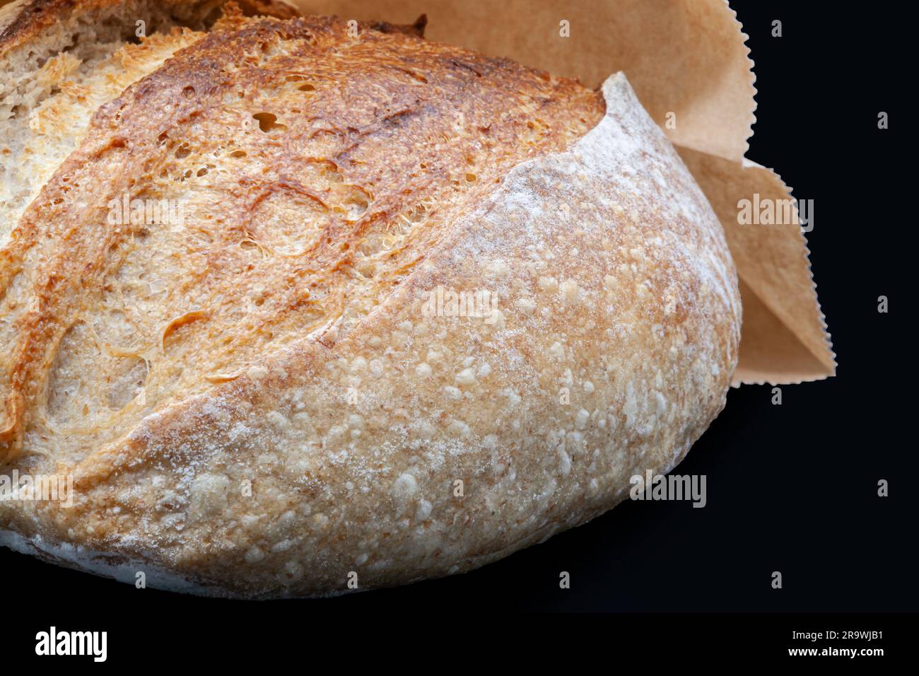 Vermont rye bread with a crispy crust and spongy texture. Freshly baked ...