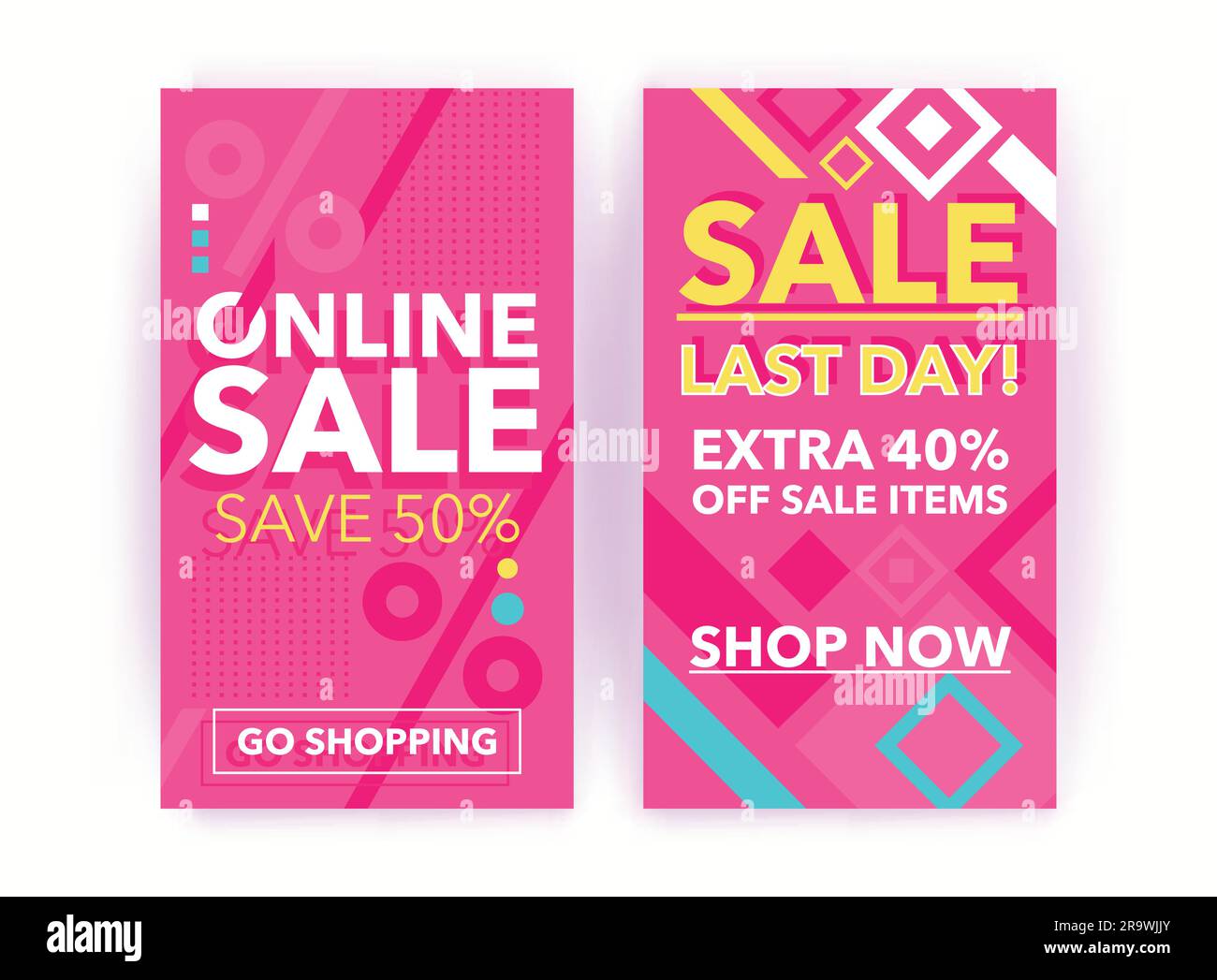 Modern line art website sale banner template. Discount sale banner ...