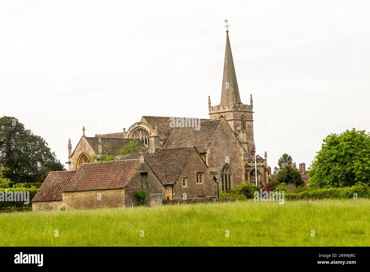 Village parish church of Saint Cyriac, Lacock, Wiltshire, England, UK ...