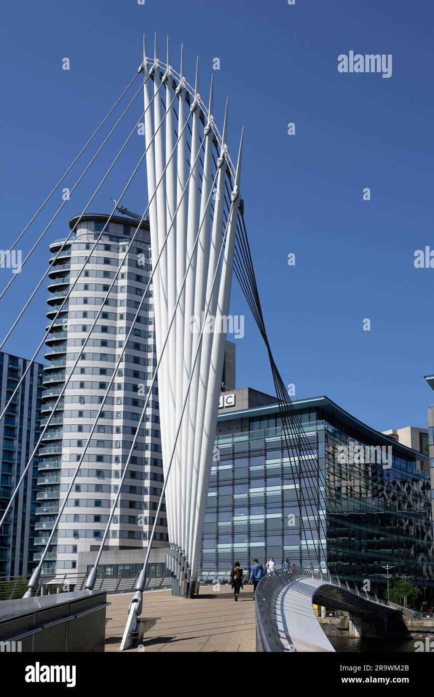 Media City Footbridge, North Bay, Trafford Park, Manchester, England ...