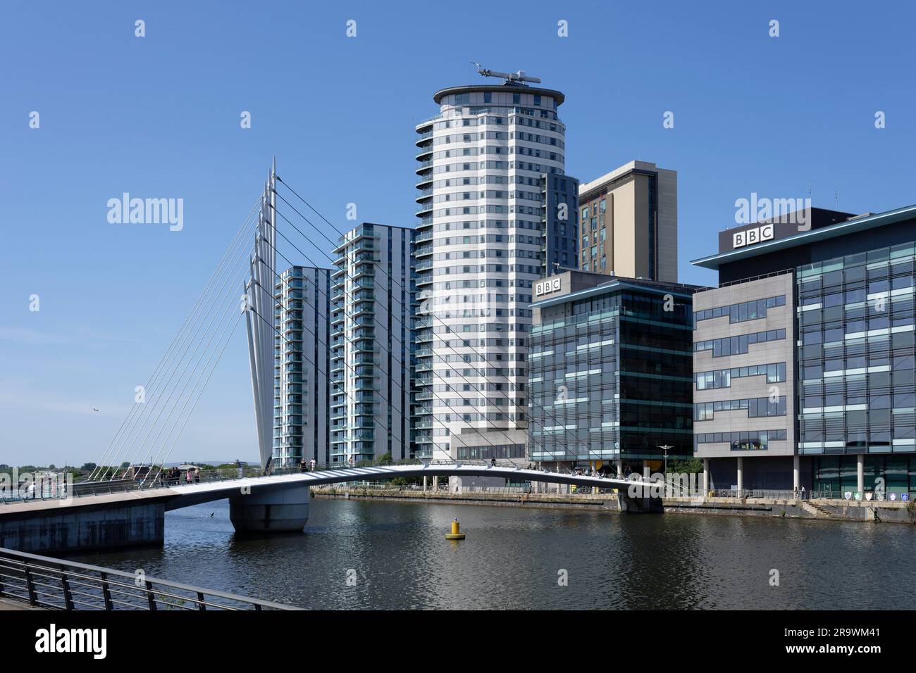 Media City Footbridge, North Bay, Trafford Park, Manchester, England ...