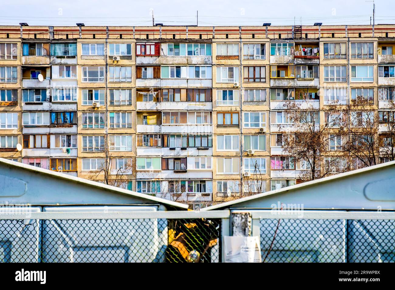 An old soviet residential building in Kiev the capitol of Ukraine Stock ...