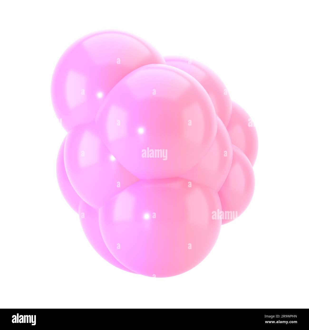 3d shape Abstract liquid with spherical element. realistic illustration ...