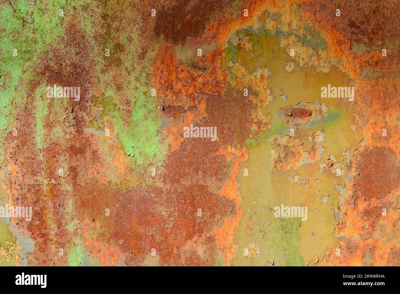Warm texture of old messy colored rust metal Stock Photo - Alamy