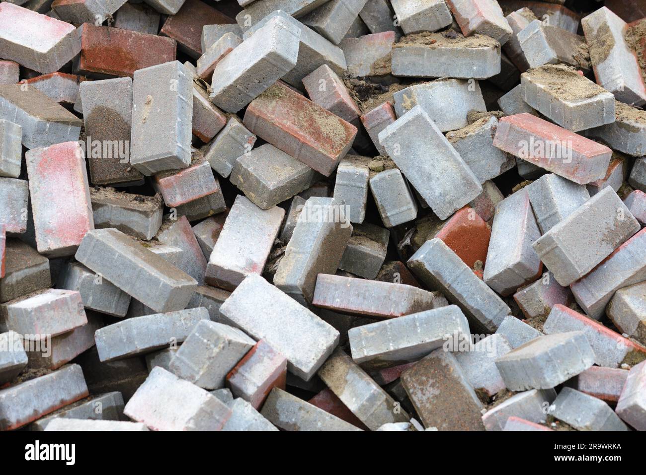 A heap of calcium silicate bricks on a construction site Stock Photo ...