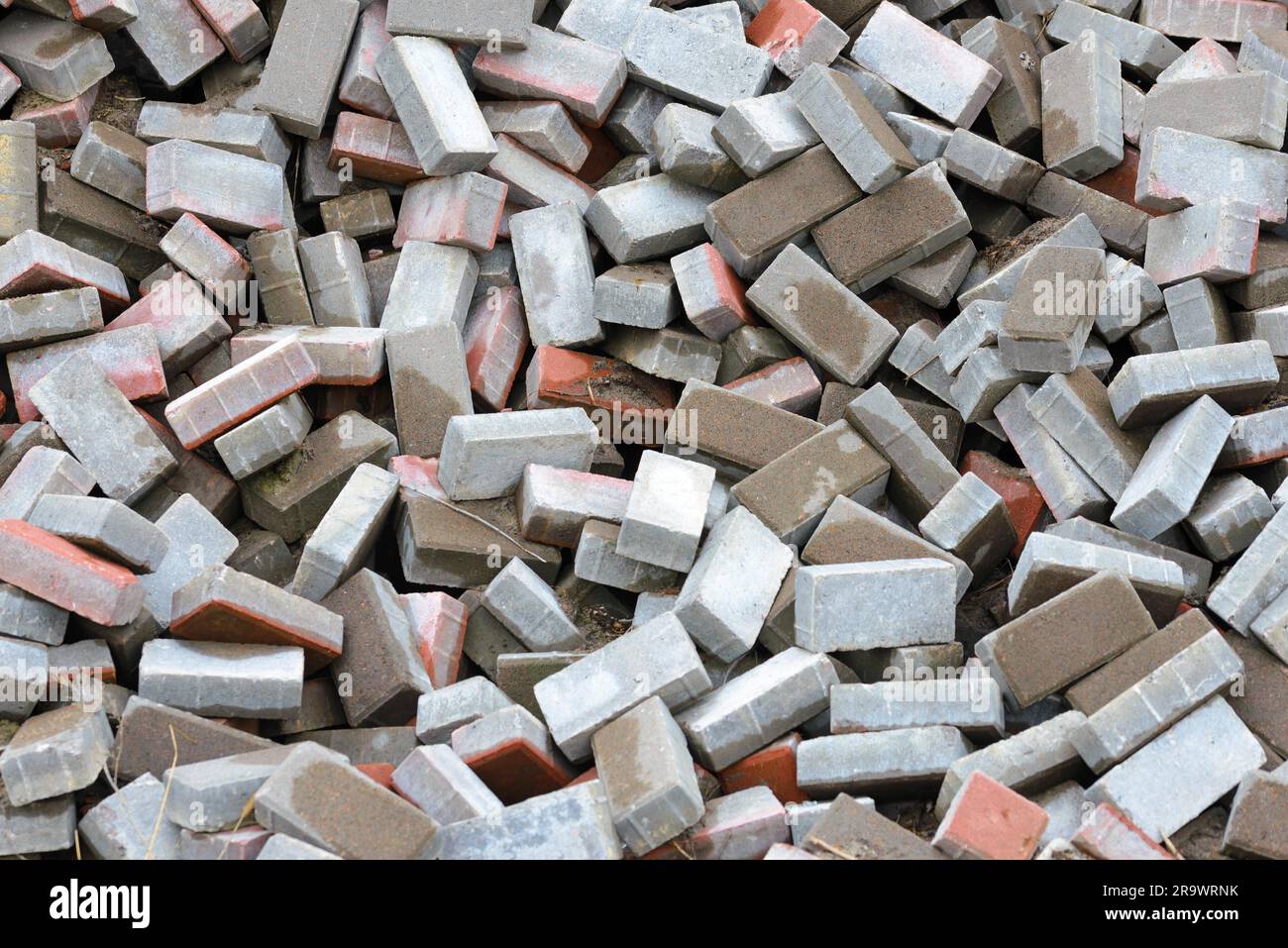 A heap of calcium silicate bricks on a construction site Stock Photo ...