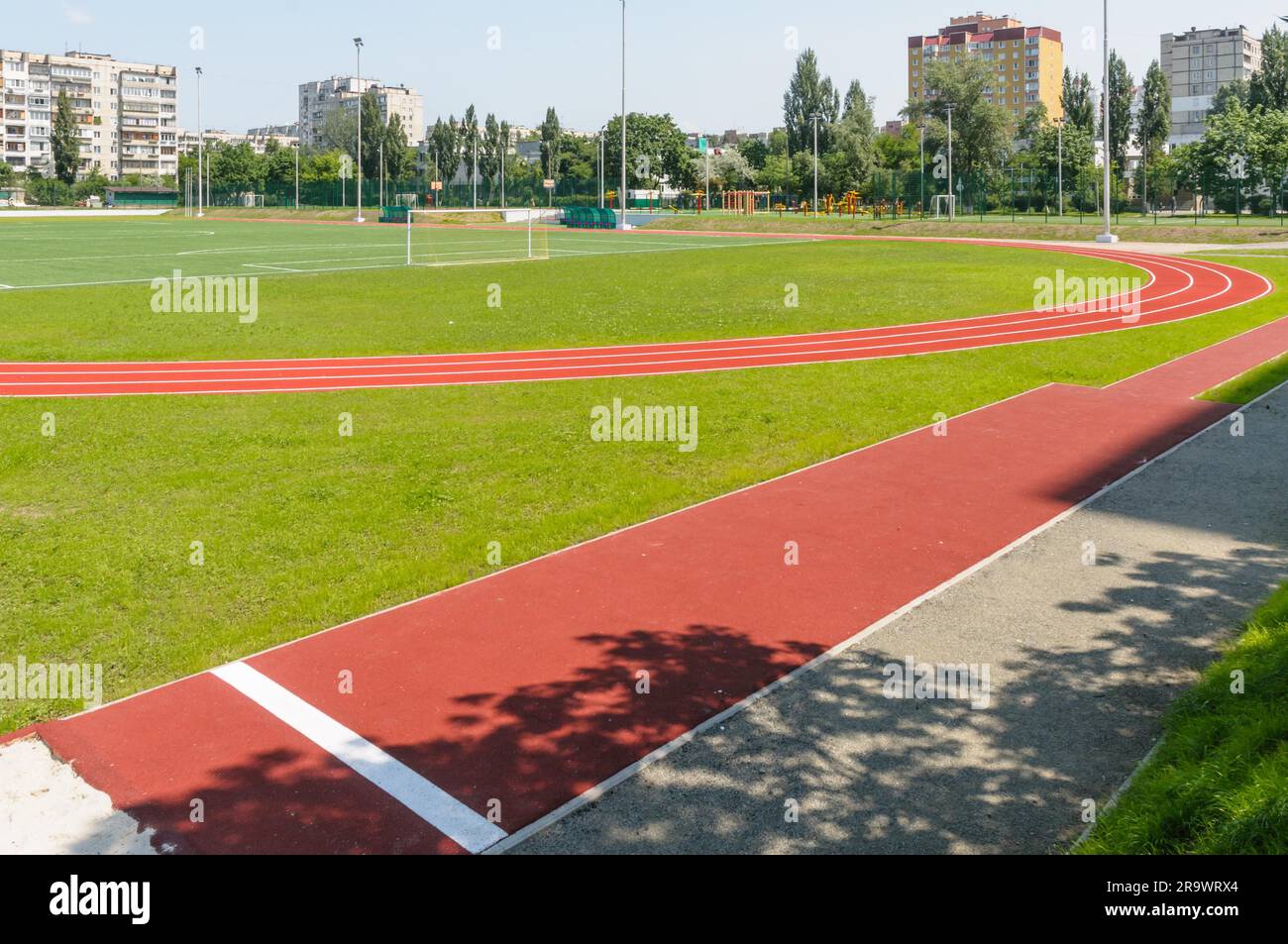KIEV UKRAINE, JUNE 06, 2013, Multi sport playground, stadium in the ...