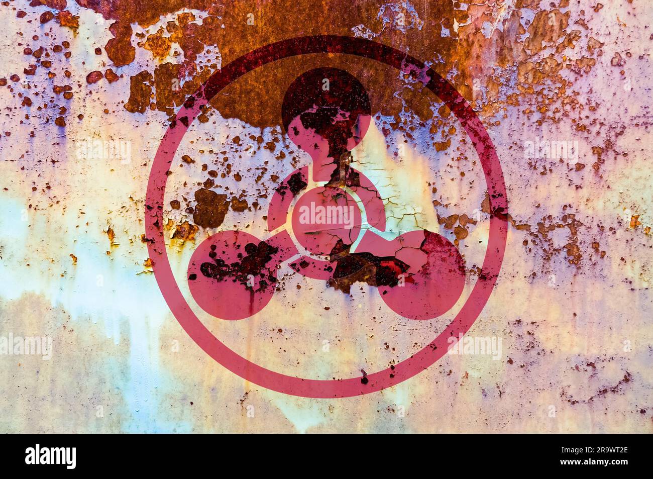 Chemical weapons symbol on a rust metal plate Stock Photo - Alamy