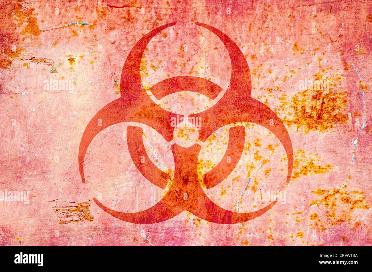 A biohazard symbol on an old wall Stock Photo - Alamy