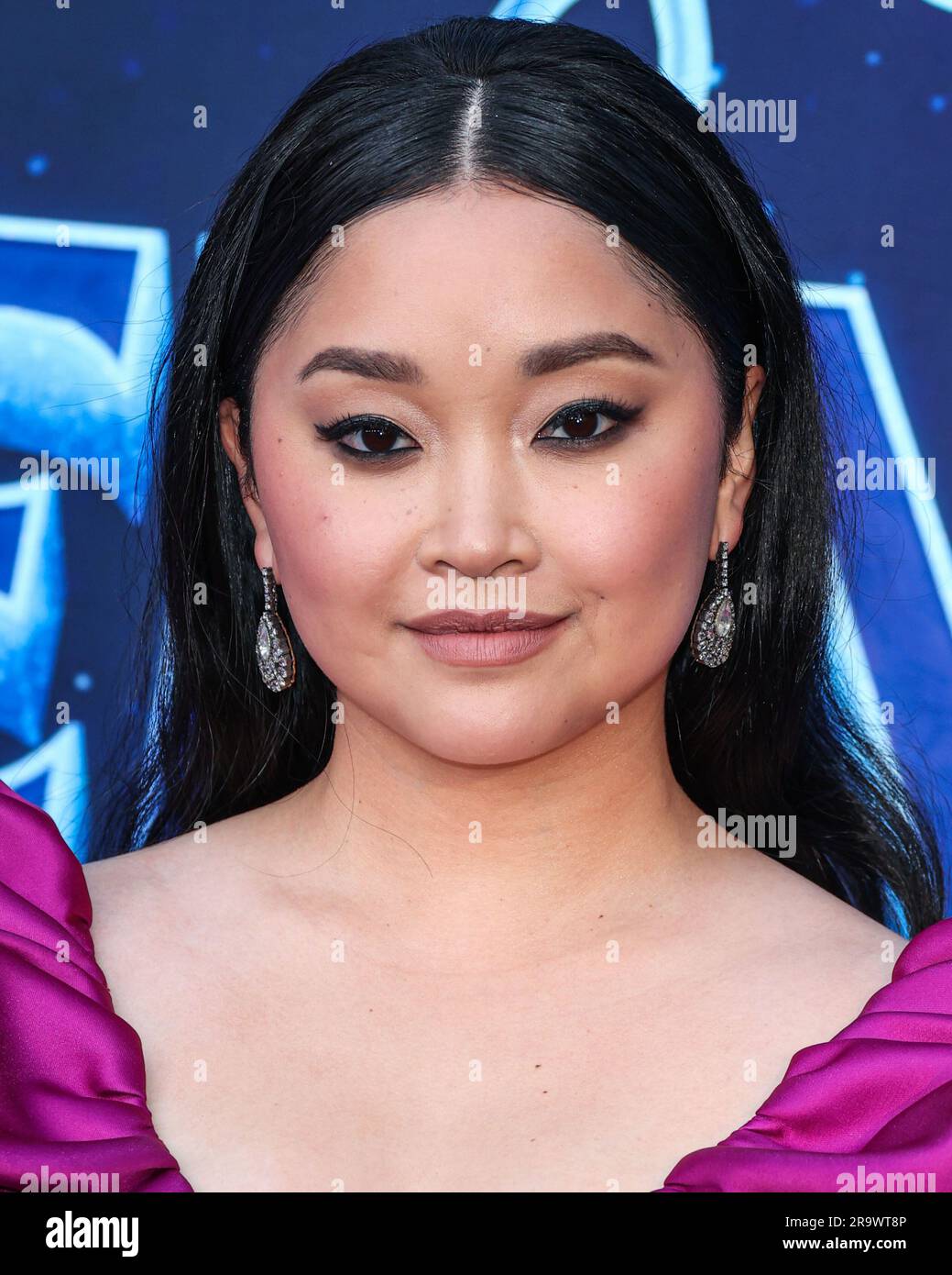 American actress and YouTuber Lana Condor wearing Christian Siriano ...