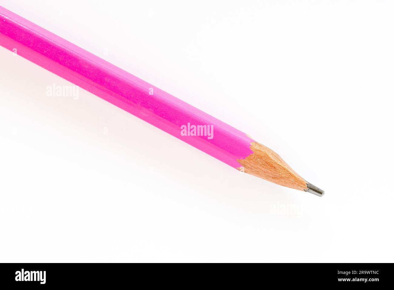 Pink pencil isolated on white background Stock Photo - Alamy