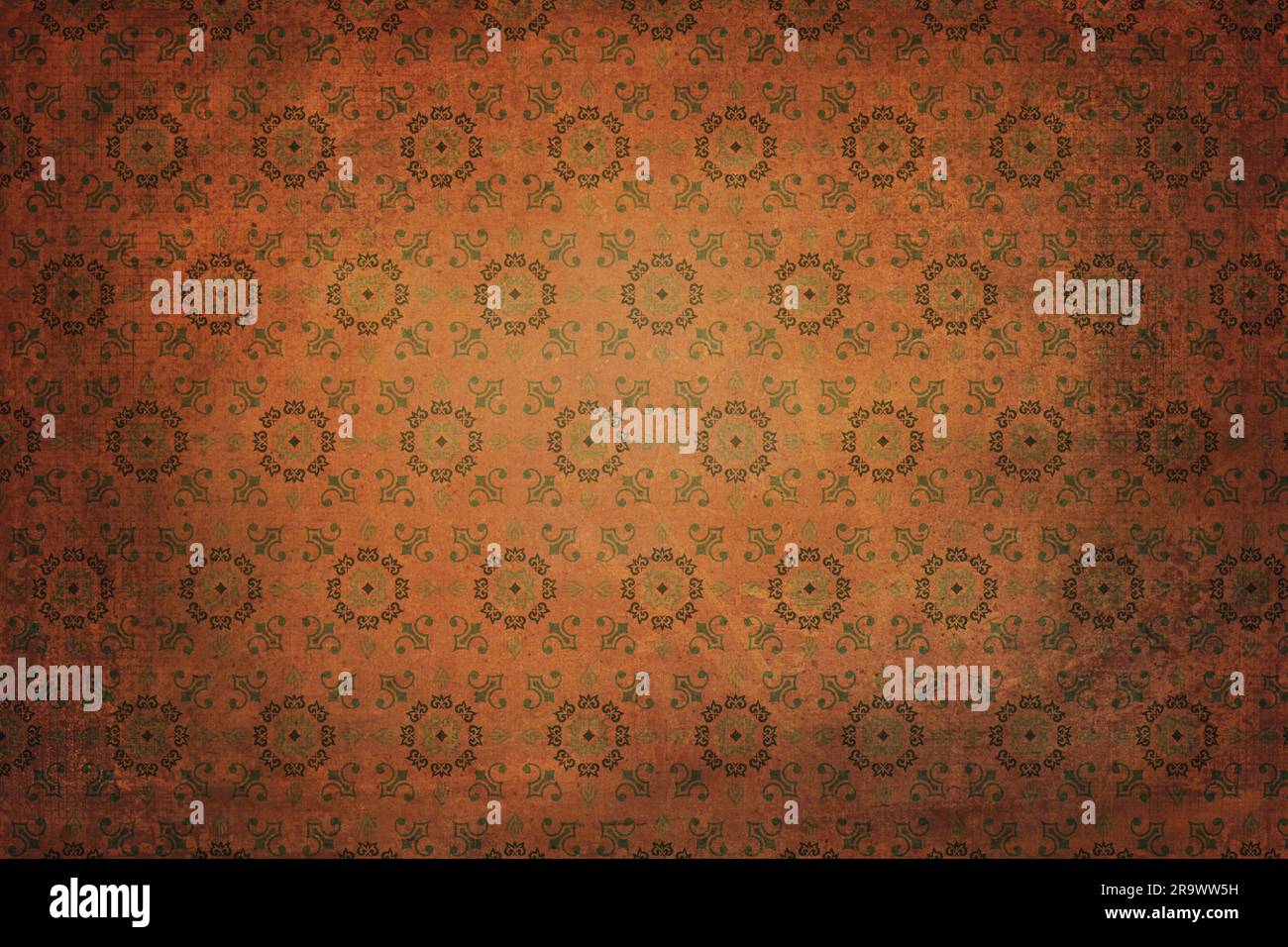 Old classical renaissance texture. Colors green, orange and brown Stock ...