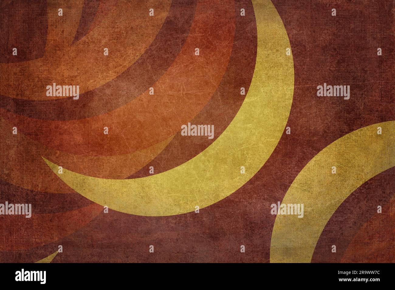 Grunge texture with crescent moon to use as background. Colors yellow ...