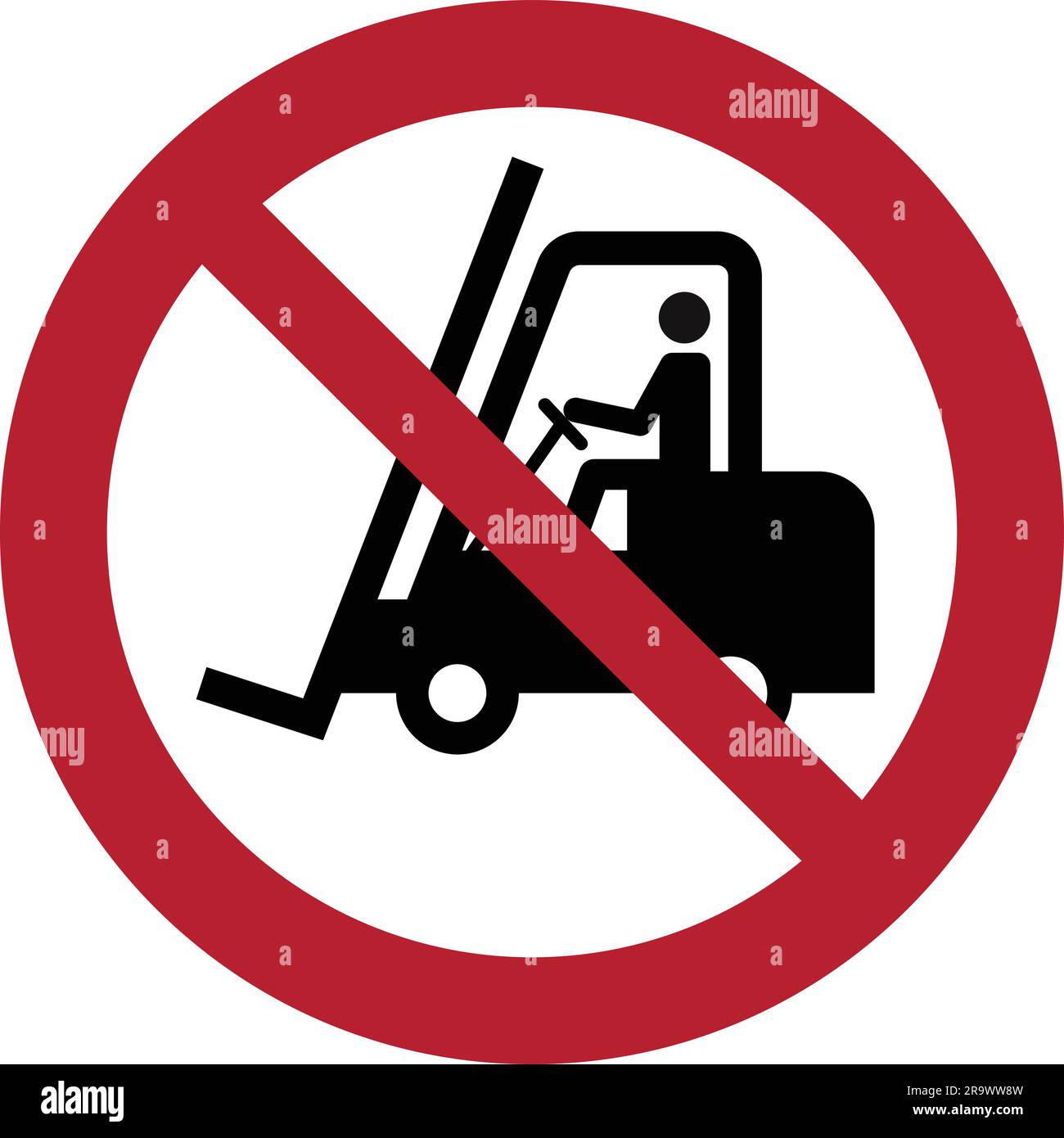 ISO 7010 P006 – No access for forklift trucks and industrial vehicles ...