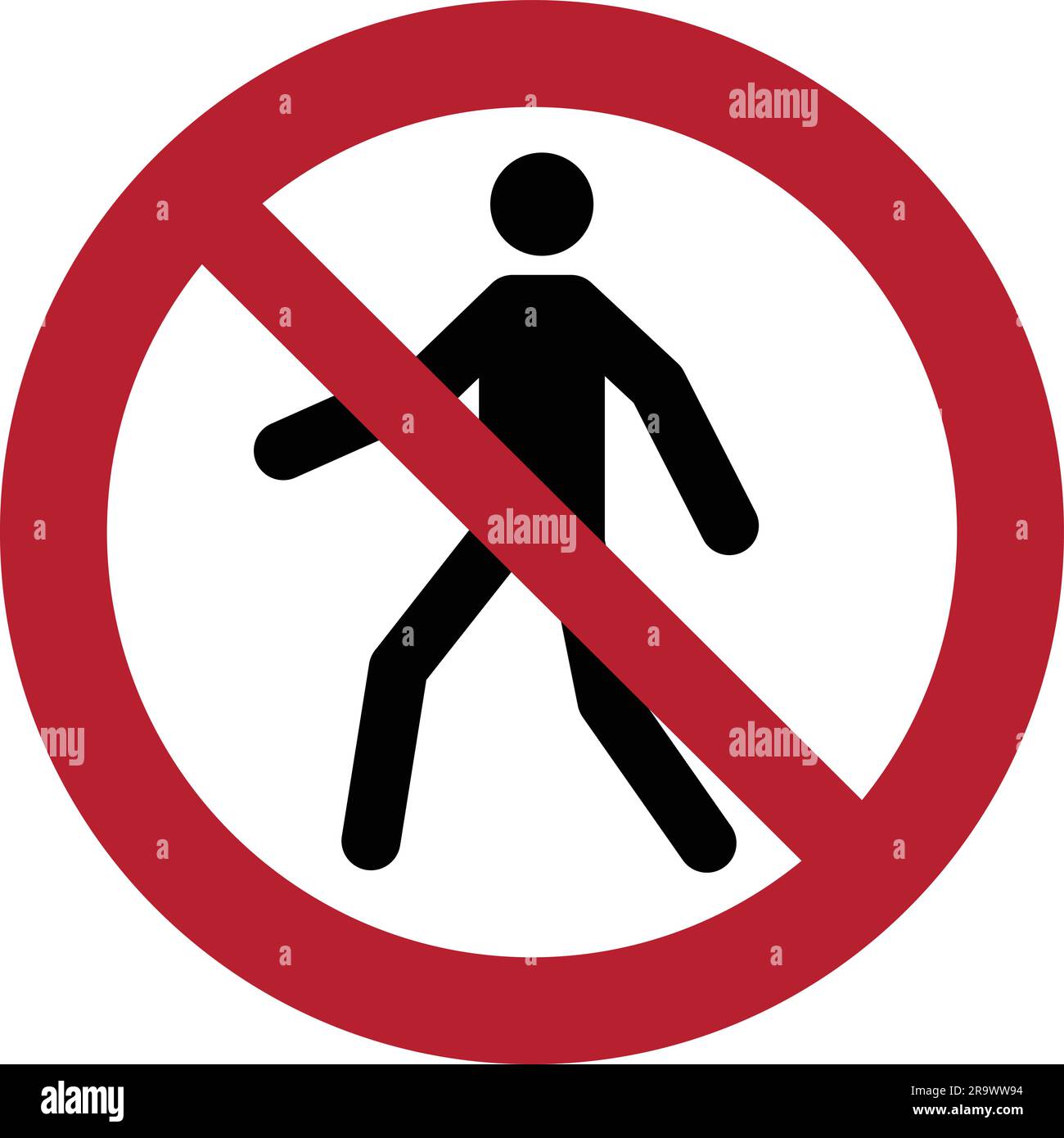 No thoroughfare sign Stock Vector Images - Alamy