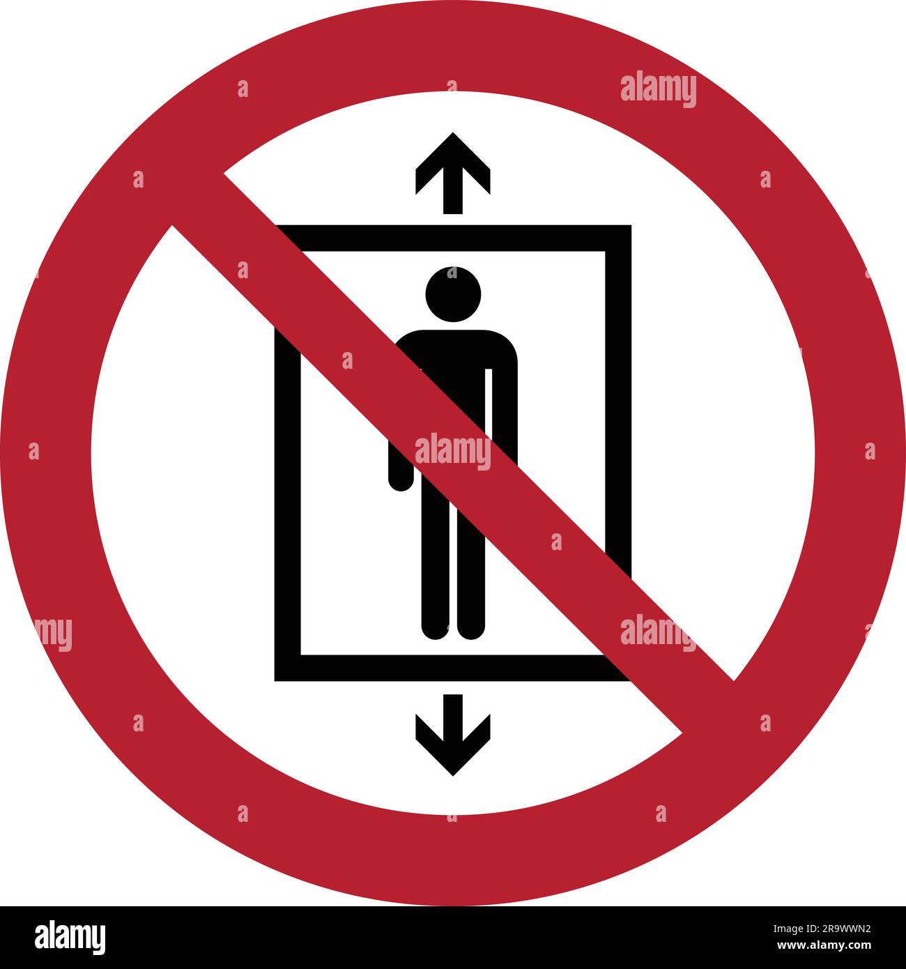 ISO 7010 P027 – Do not use this lift for people. Do not use elevator ...