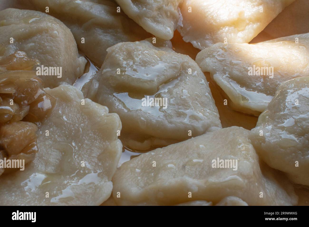 authentic polish pierogi boiled to perfection, accompanied by ...