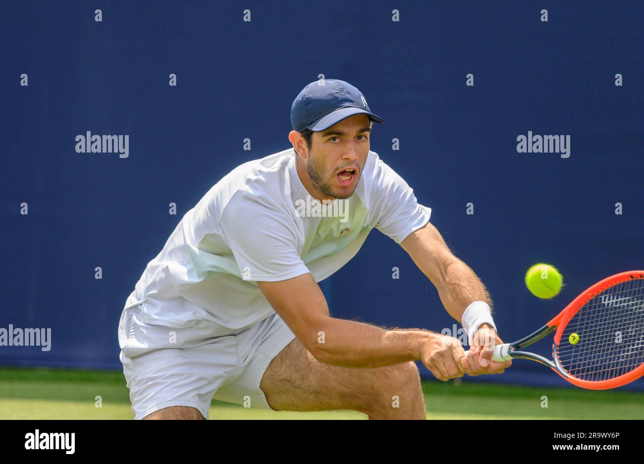 Nuno Borges (POR) playing in the first round on the first full day of ...