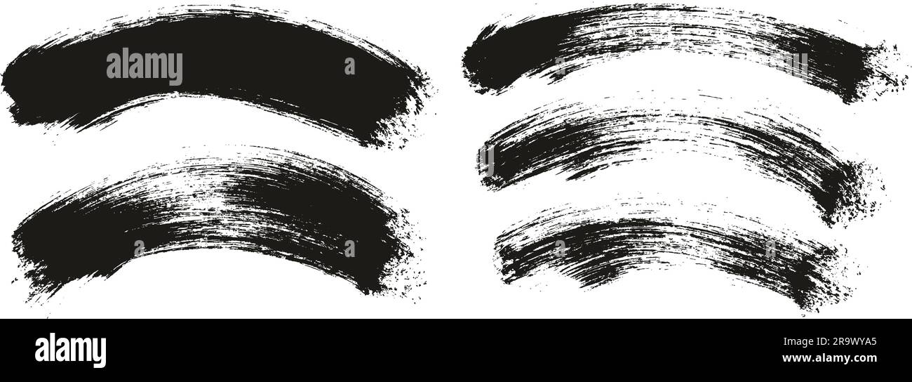 Round Brush Thick Curved Background Mix Artist Brush High Detail ...