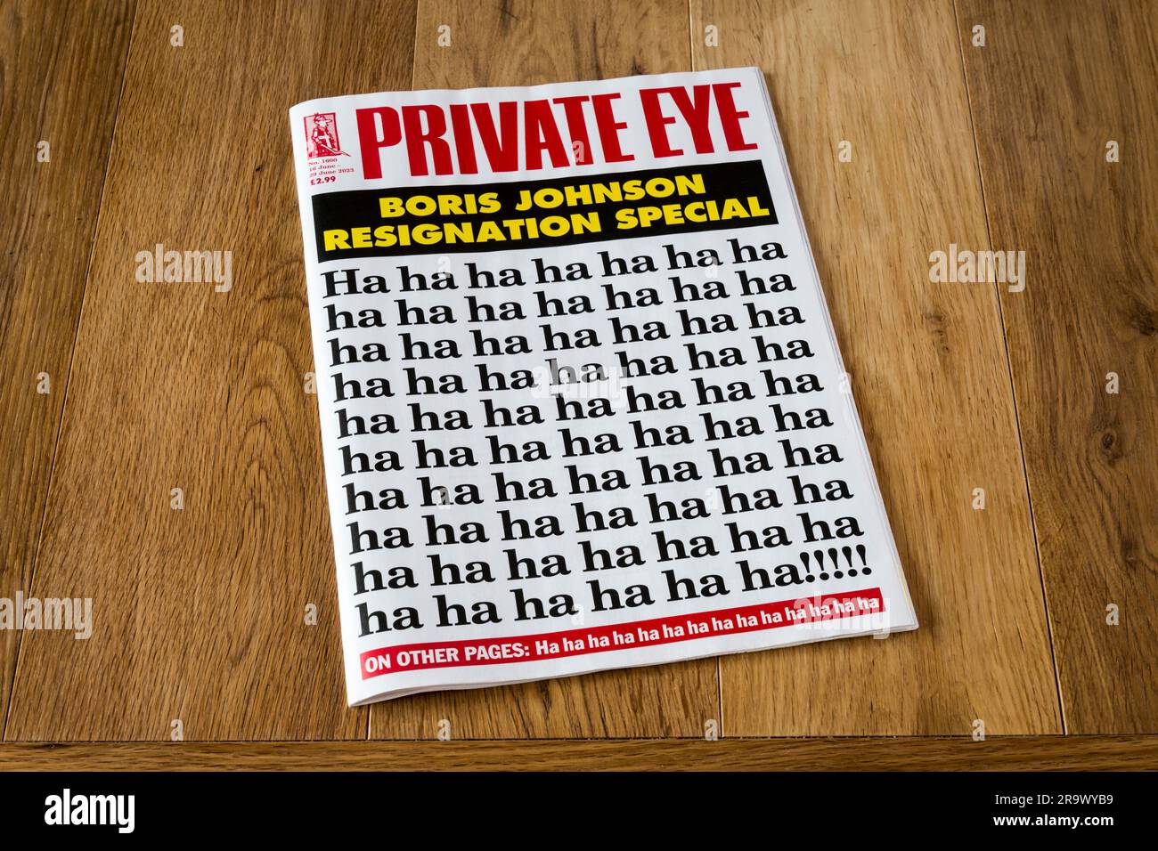 June 2023. Private Eye Boris Johnson Resignation Special, following ...