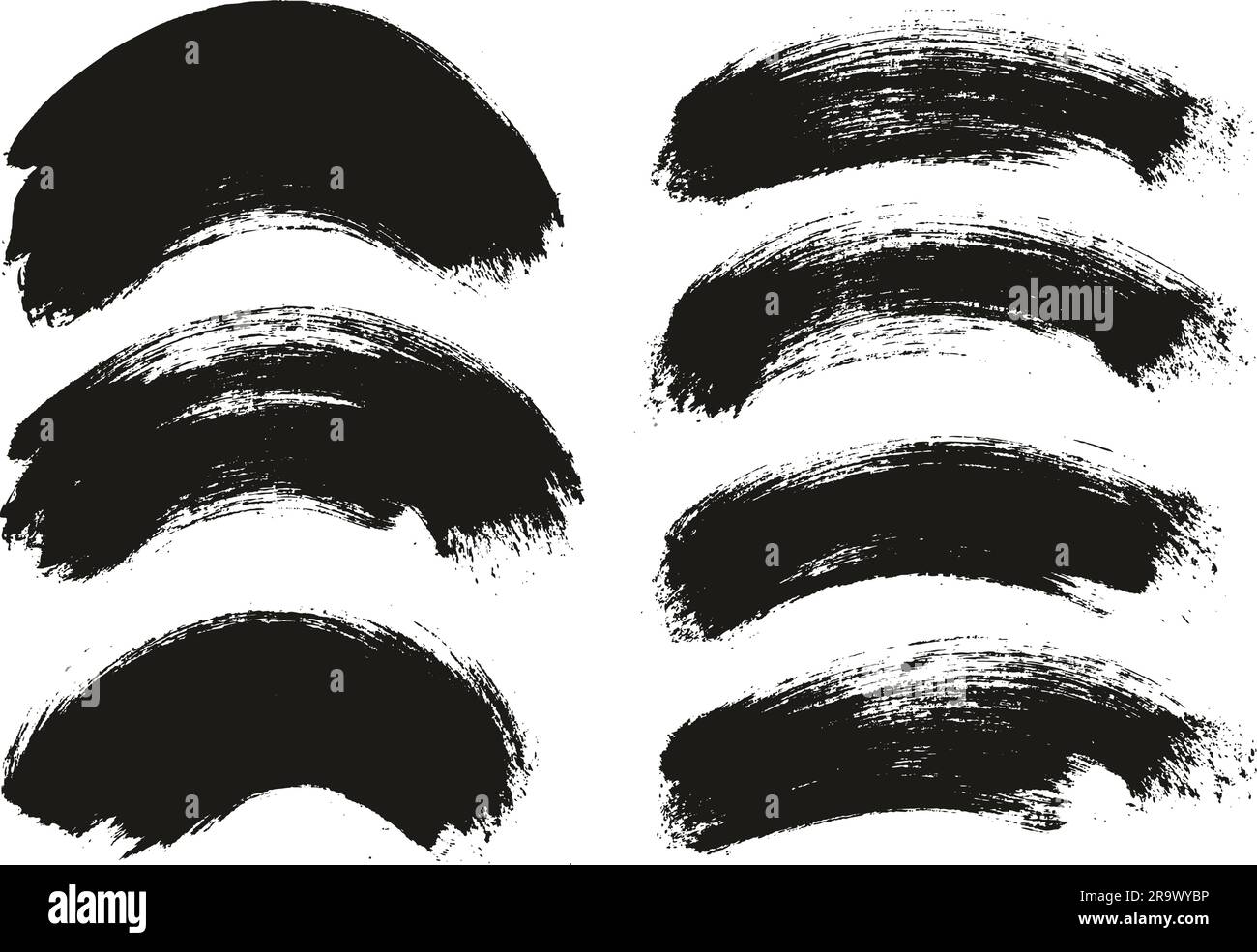 Round Brush Thick Curved Background Mix Artist Brush High Detail ...