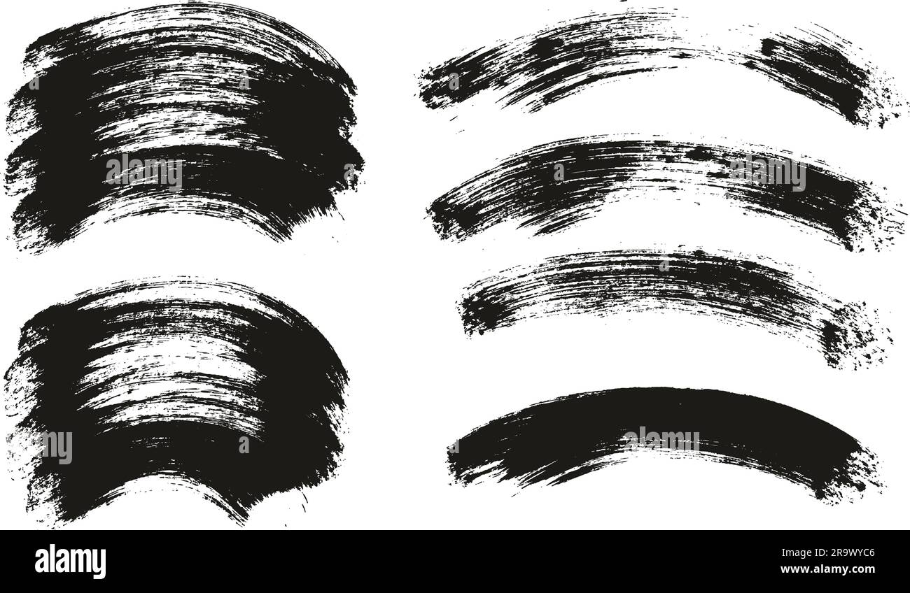 Round Brush Thick Curved Background Mix Artist Brush High Detail ...