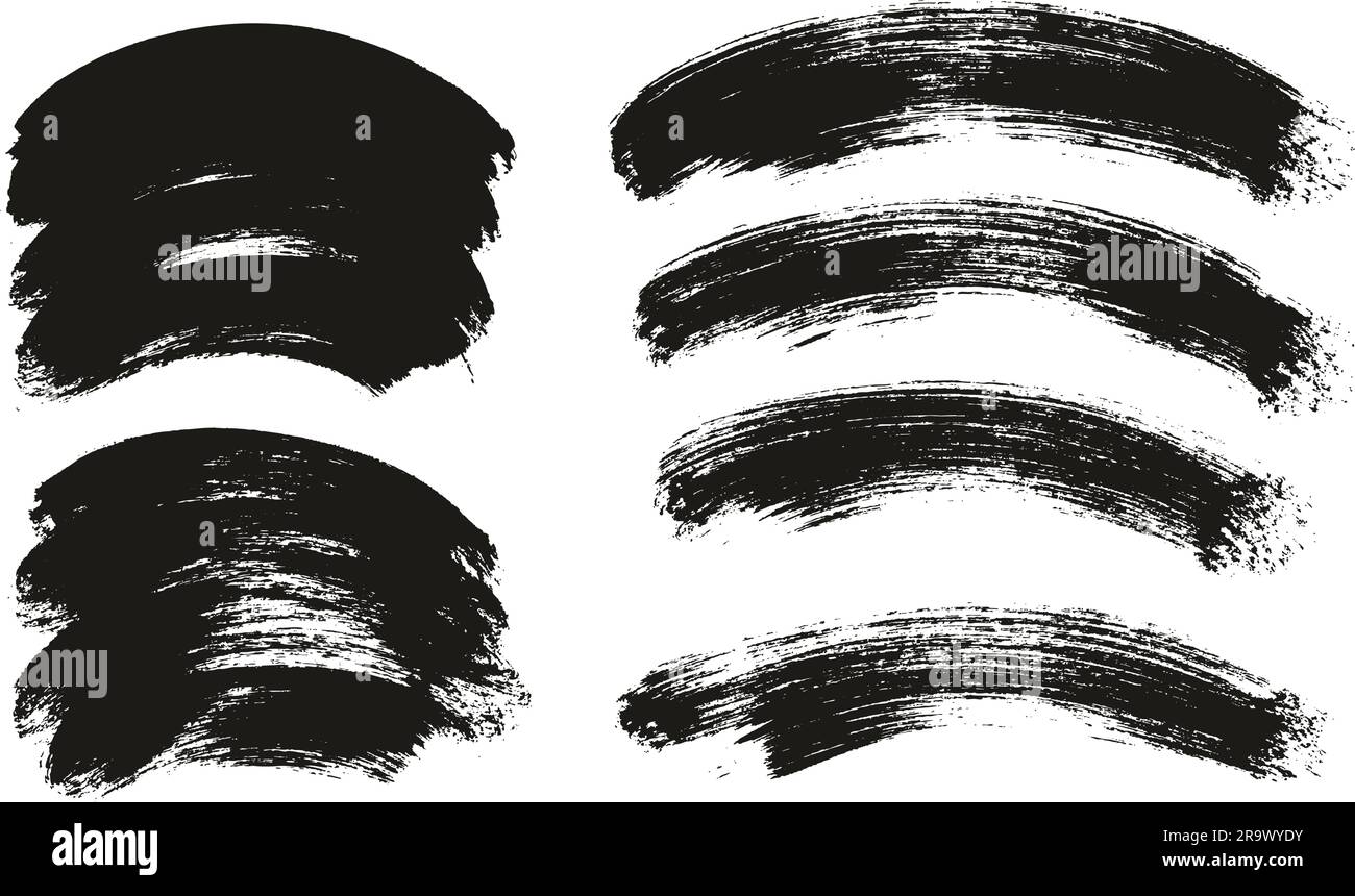 Round Brush Thick Curved Background Mix Artist Brush High Detail ...