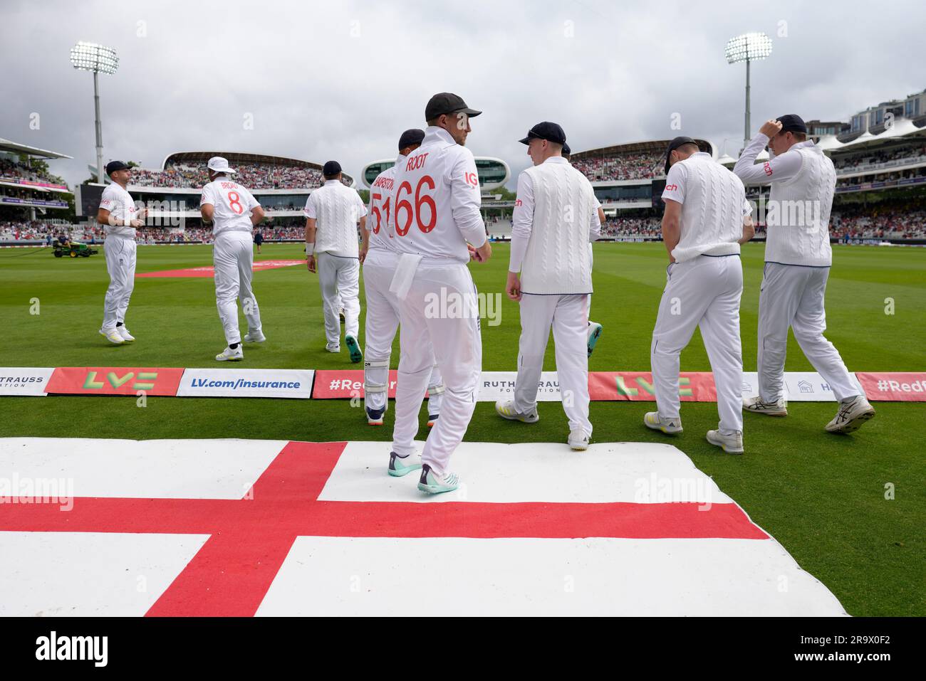 England's cricketers have their numbers written in red on Red for Ruth ...