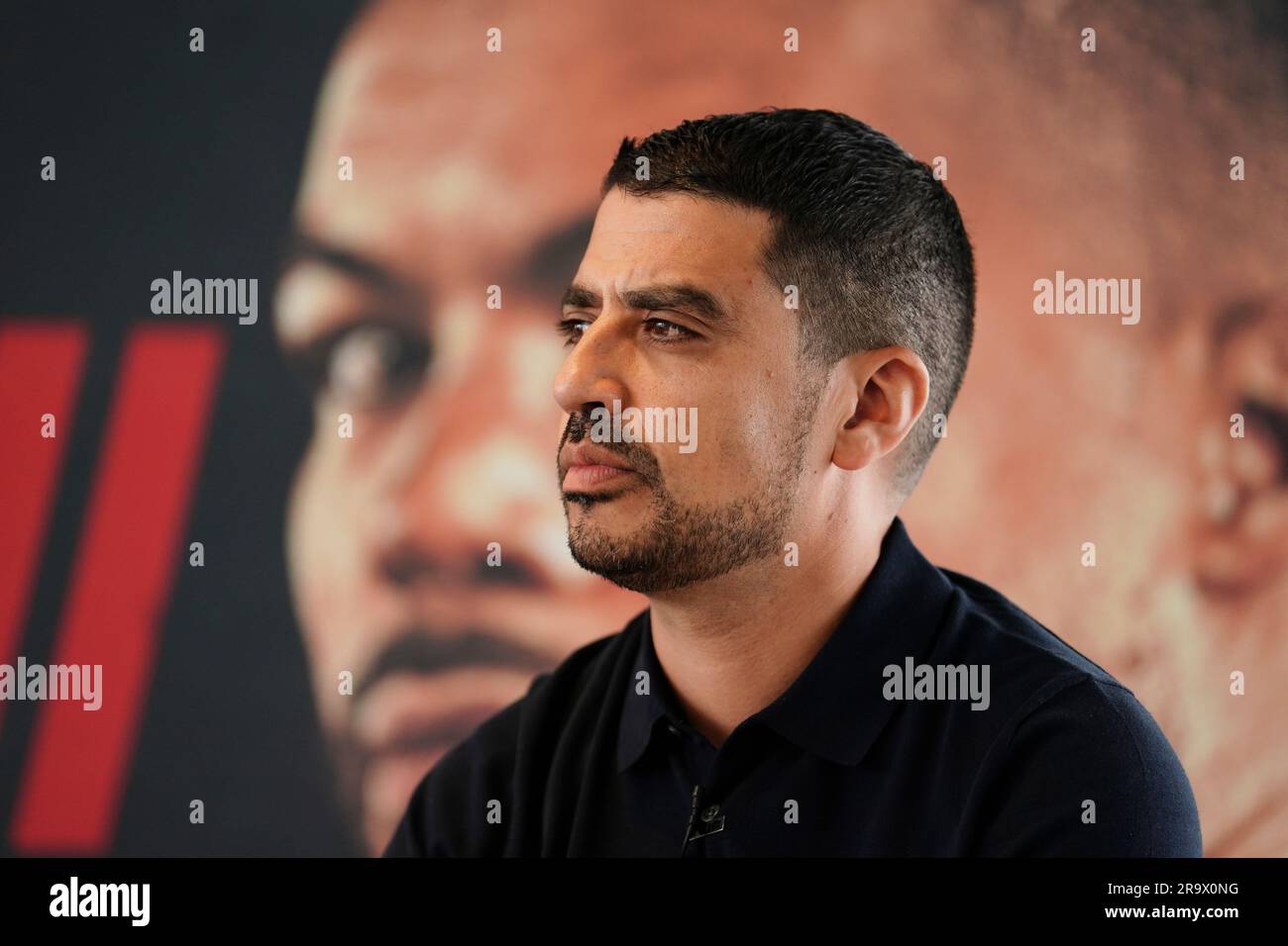 Manager Adam Morallee during a press conference at TalkSport Studios ...