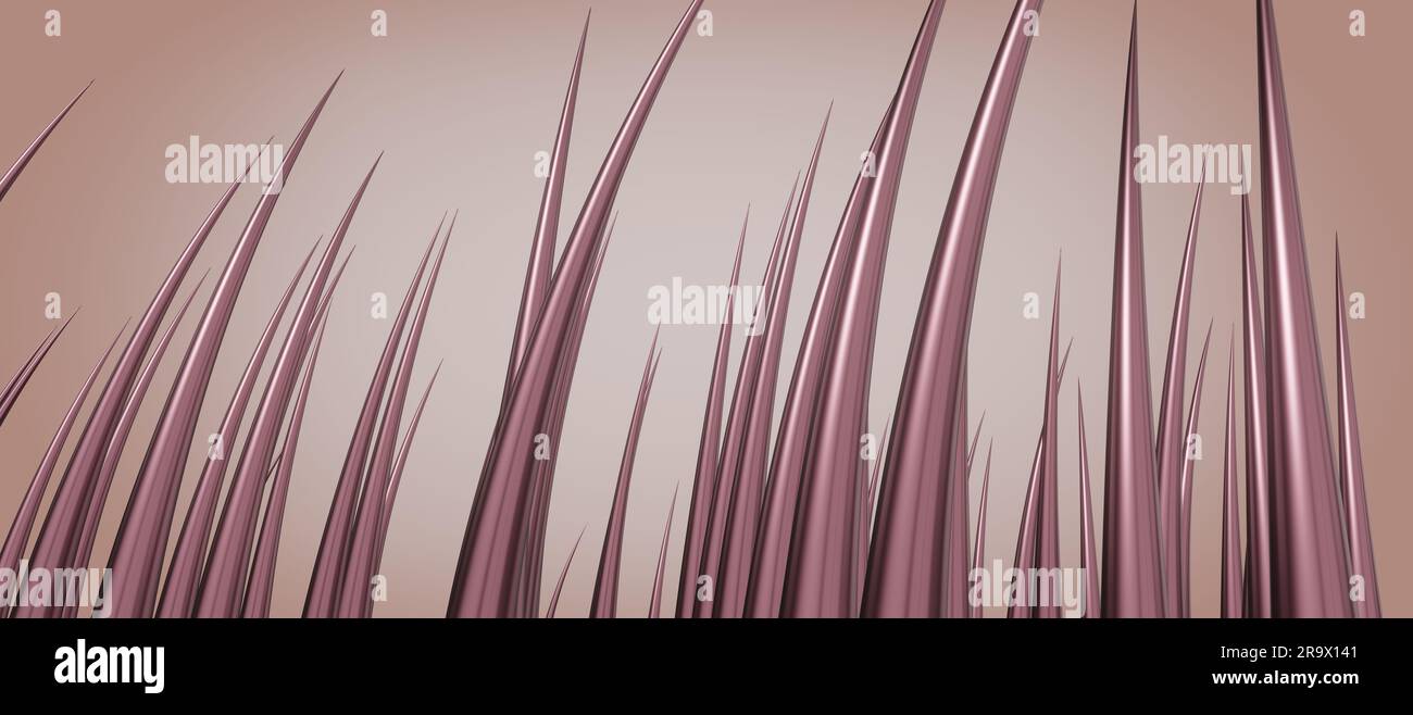 Healthy hair follicles under microscope - 3D illustration Stock Photo ...