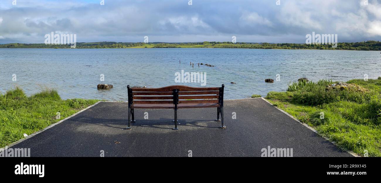 Lake Panorama, Lough Rea, Loughrea, Galway, Ireland Stock Photo - Alamy