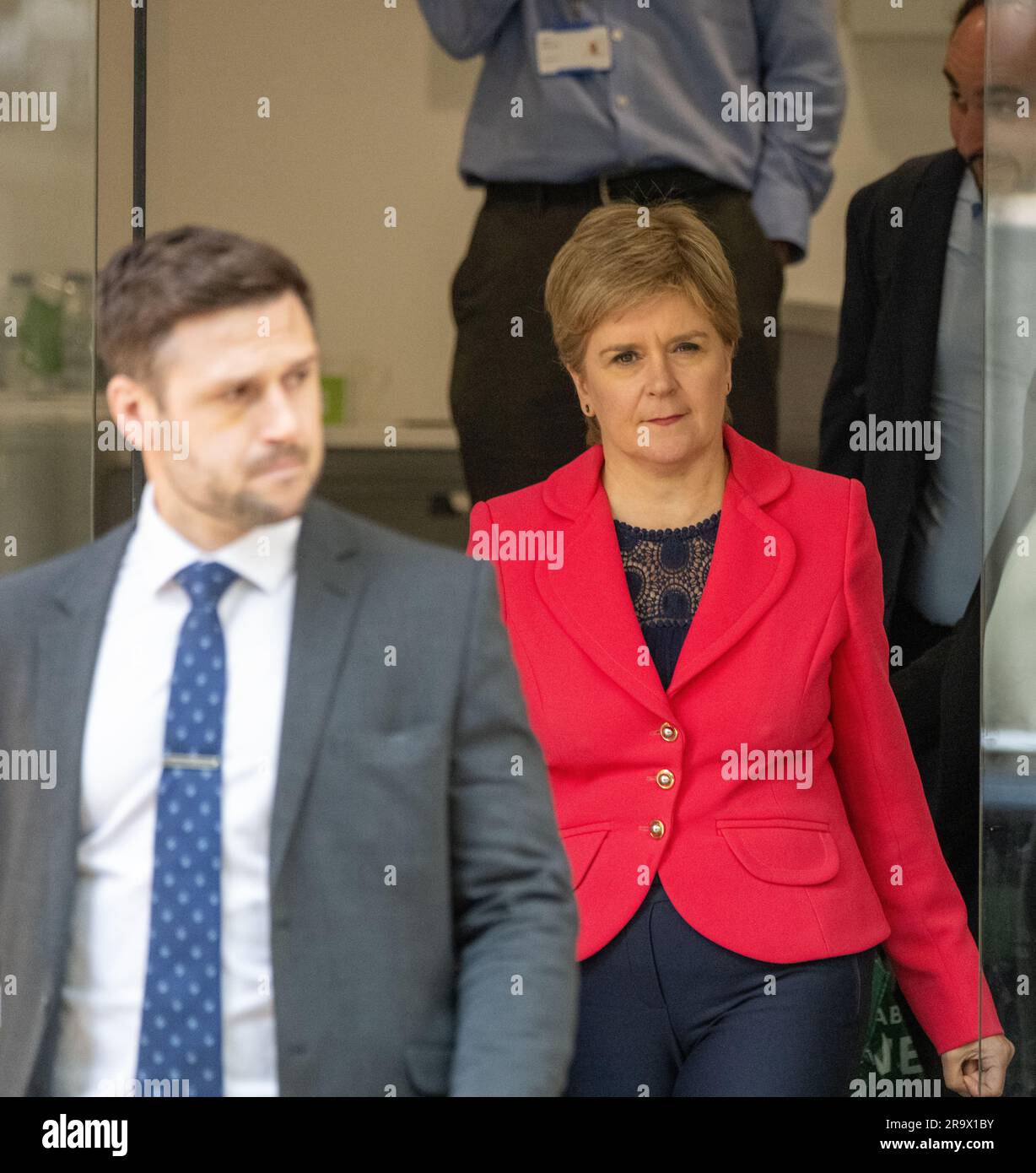 First minister nicola sturgeon leaves hi-res stock photography and ...
