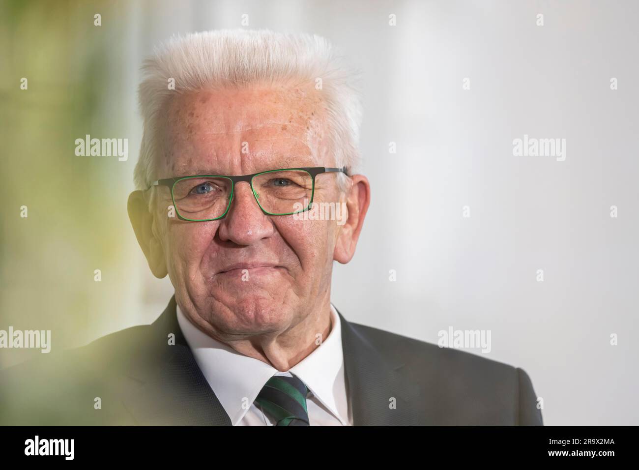 Portrait of Prime Minister Winfried Kretschmann, politician of Buendnis ...