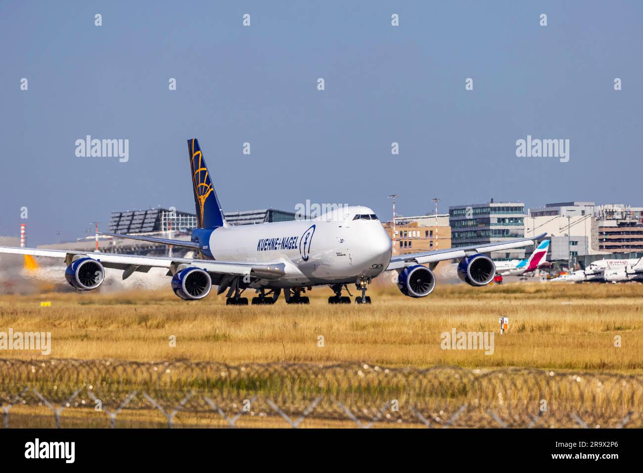 Jumbo Jet taking off at Stuttgart Airport. It is the penultimate Boeing ...