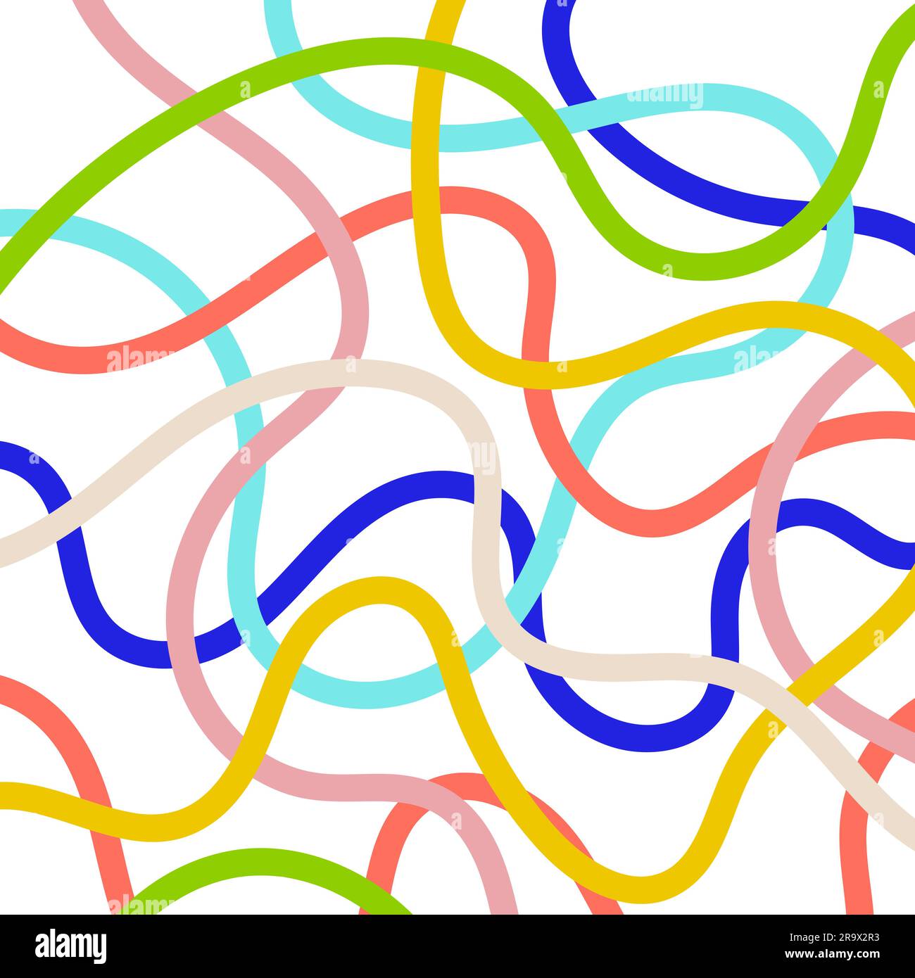 Abstract organic colorful lines background. For wall decoration, print ...