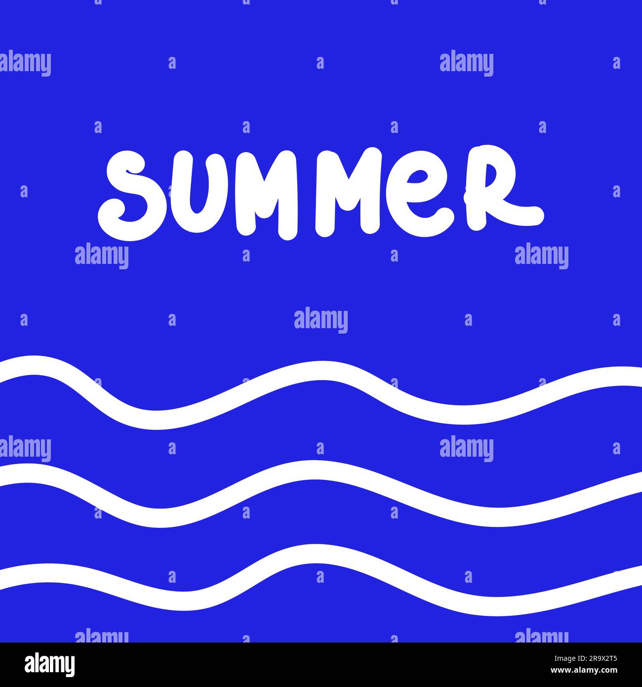 Summer vibrant blue background. For social media post, promotional ...