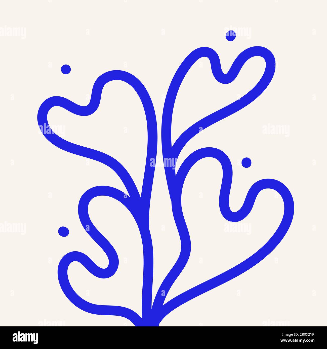 Abstract organic plants background. Blue natural style inspiration. For ...