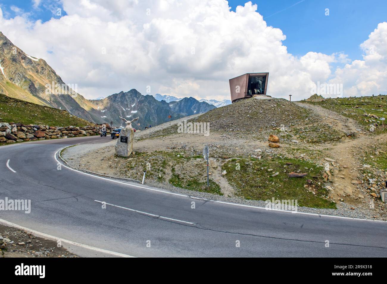 View on pass road alpine pass mountain road pass height of 2509 metres ...