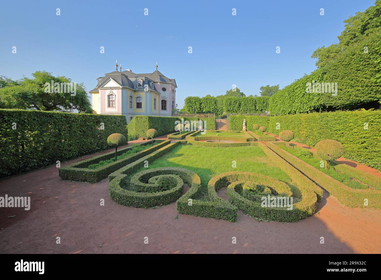 Rococo castle with baroque garden, Dornburg castles, ornamental garden ...