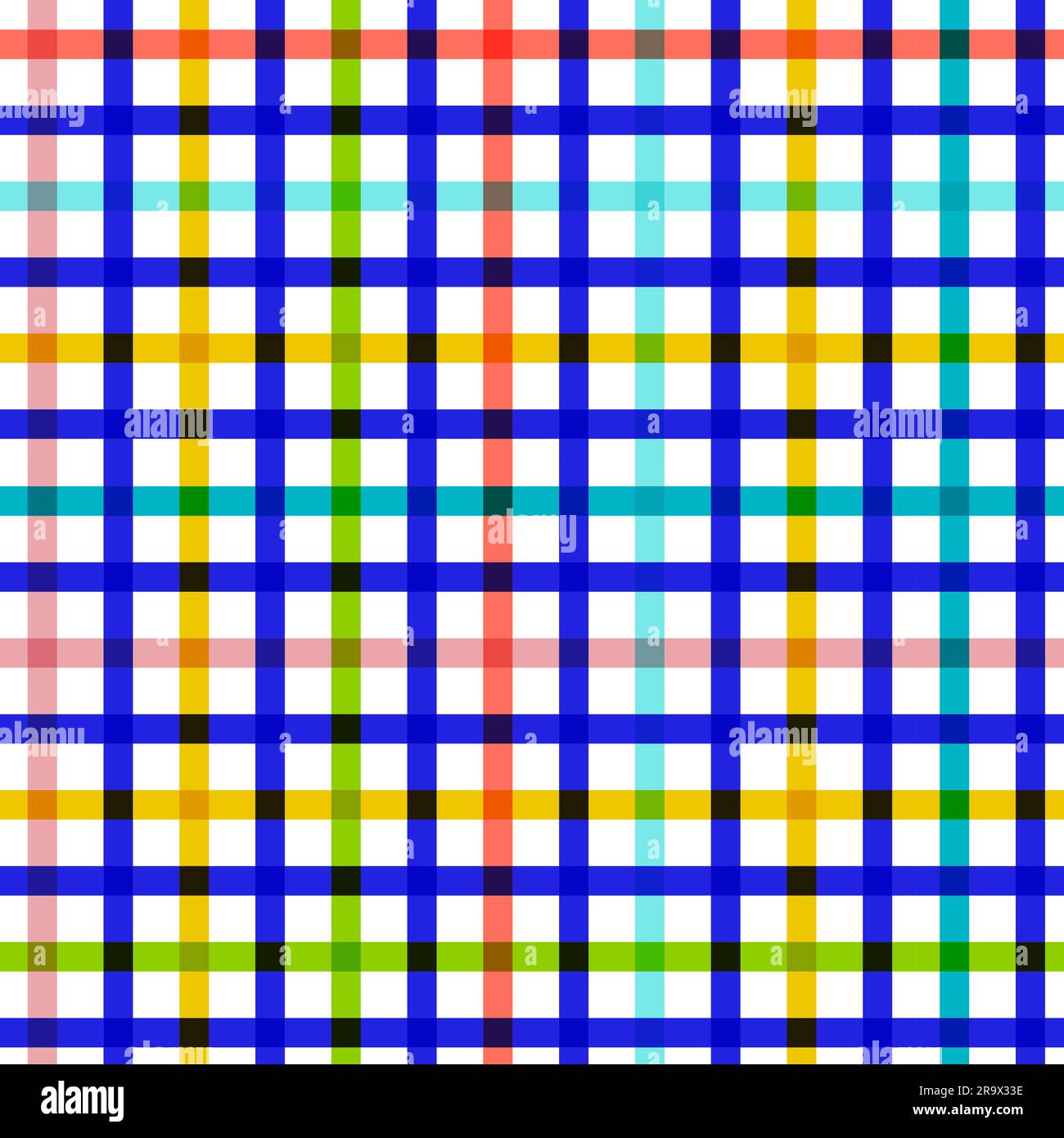 Multicolor gingham seamless pattern. Fun colorful inspiration. For ...