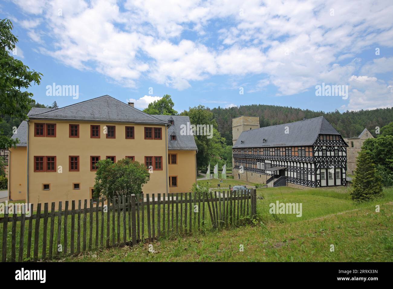 Paulinzella Monastery former Benedictine monastery yellow hunting lodge ...