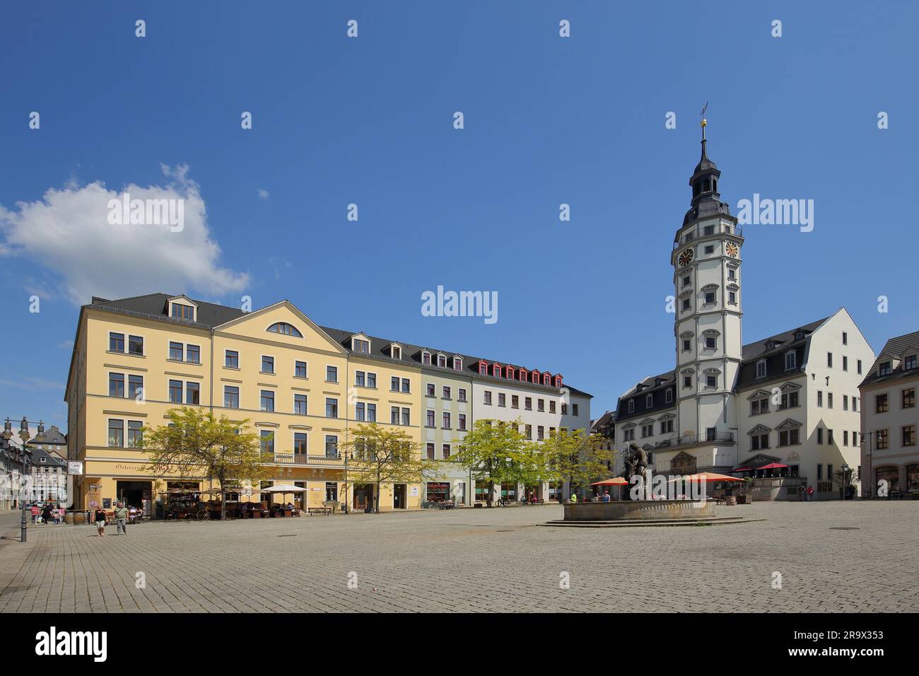 Market Square with Renaissance Town Hall and Tower, Gera, Thuringia ...