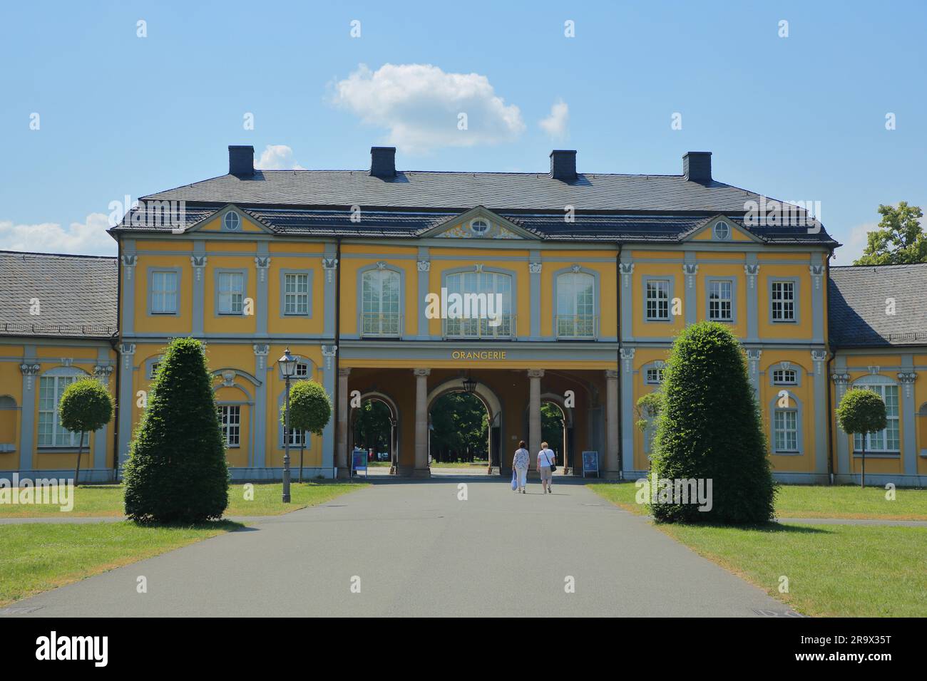 Baroque orangery with archway and kitchen garden, Gera, Thuringia ...