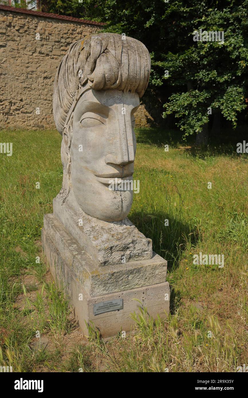 Sculpture double profile antique and contemporary girl's head by Peter ...